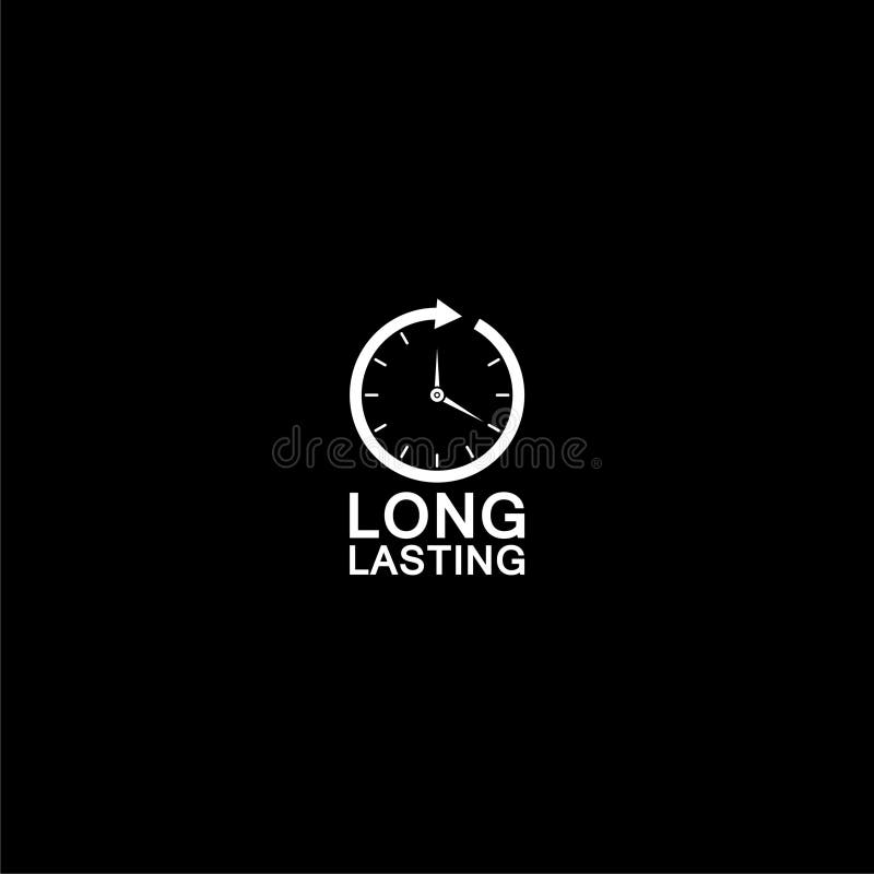 Long Lasting Icon Isolated on Dark Background Stock Illustration ...