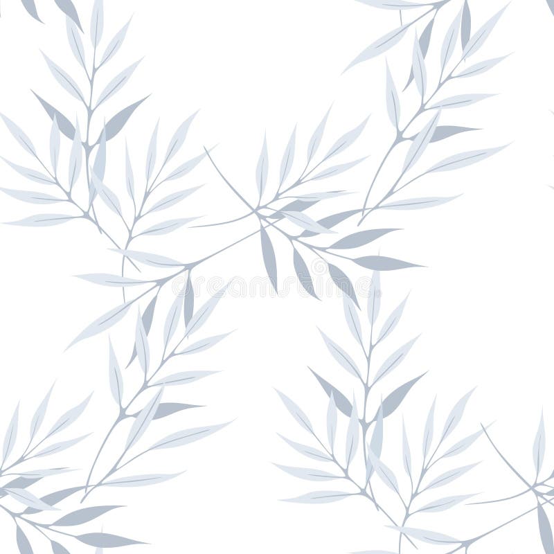Long Leaves Vector Seamless Pattern Stock Vector - Illustration of ...