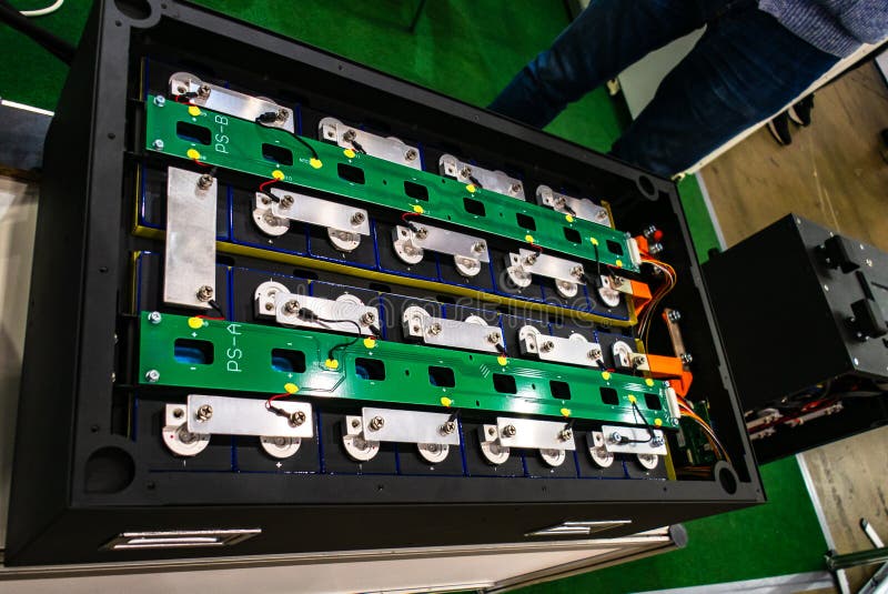 Long-Life Battery Cells for Industrial Power Systems Stock Photo ...