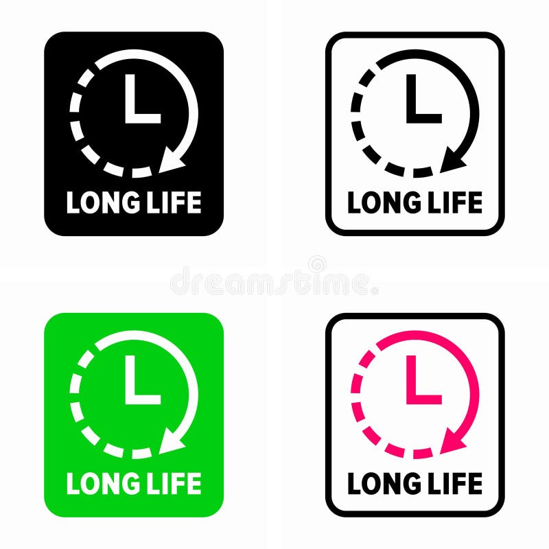 Long Life (life Time) Symbol Stock Vector - Illustration of vector ...