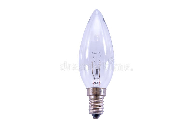 Long Light Bulb Shape Isolated on White Background Stock Photo - Image ...