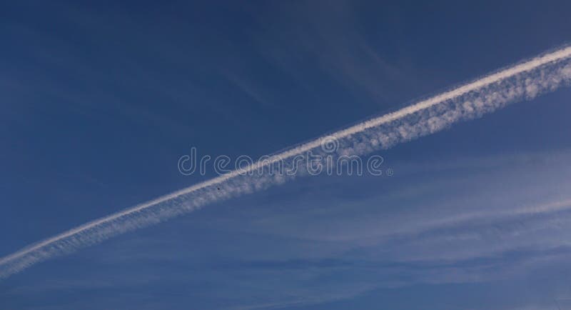 A Long Line of Clouds in the Sky Stock Image - Image of line, clear ...
