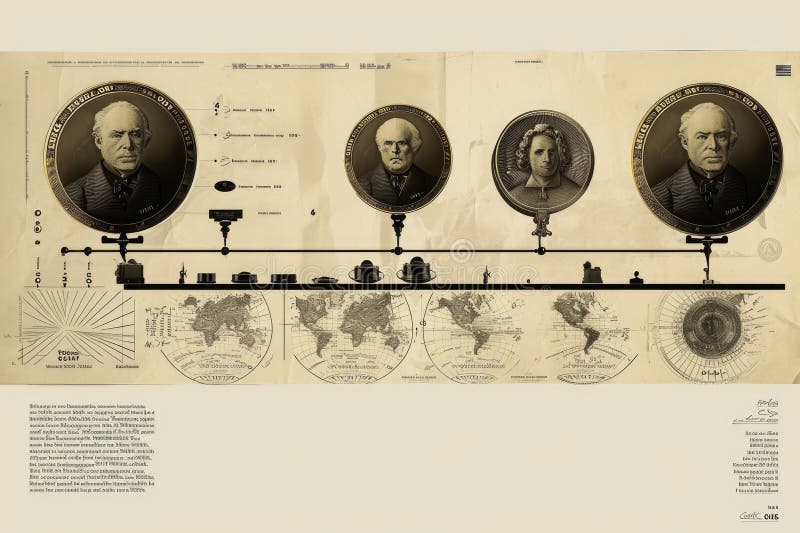 A Long Line of Historical Portraits Displayed on a Wall Showcasing ...