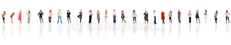 Long line going away - of stock image. Image of group - 5846873