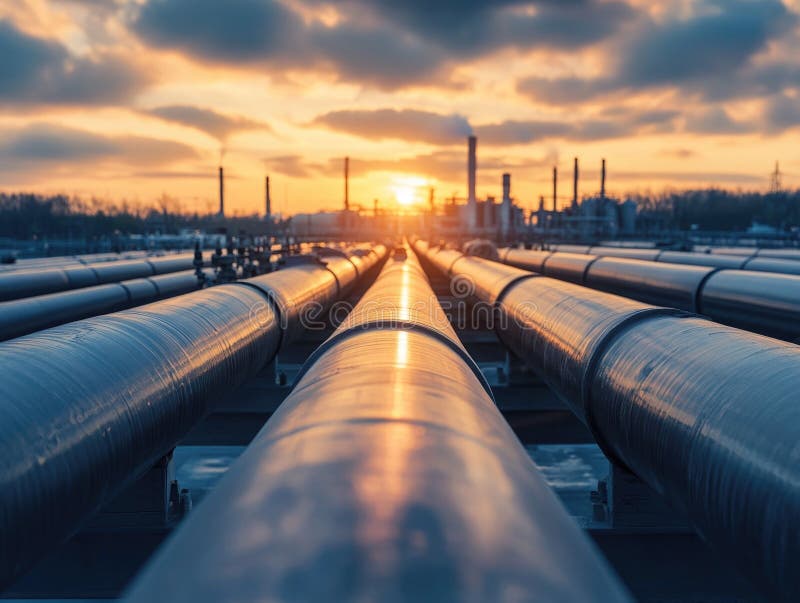 Long Line of Pipes are Shown in the Image Stock Image - Image of ...