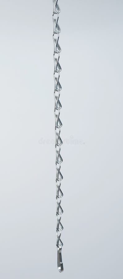 Long Linked Metal Shiny Chain Stock Image - Image of line, isolated ...