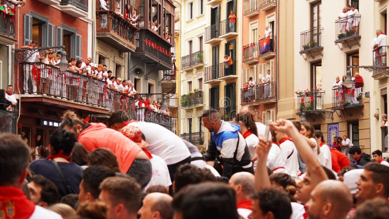 Long Live San Fermin, Gora San Fermin Editorial Stock Image - Image of ...
