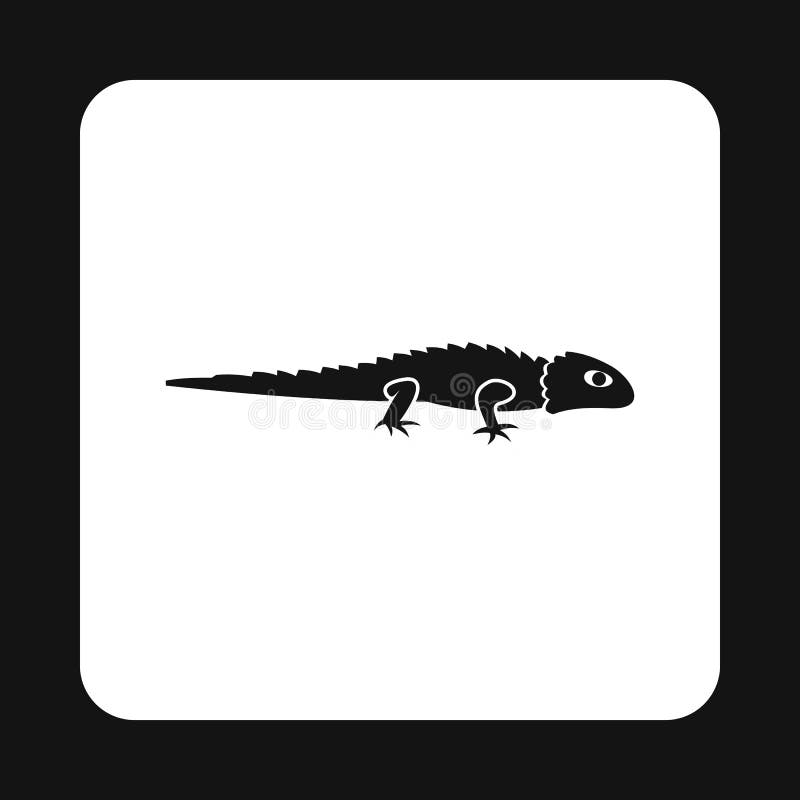 Long Lizard Icon, Simple Style Stock Vector - Illustration of dragon ...