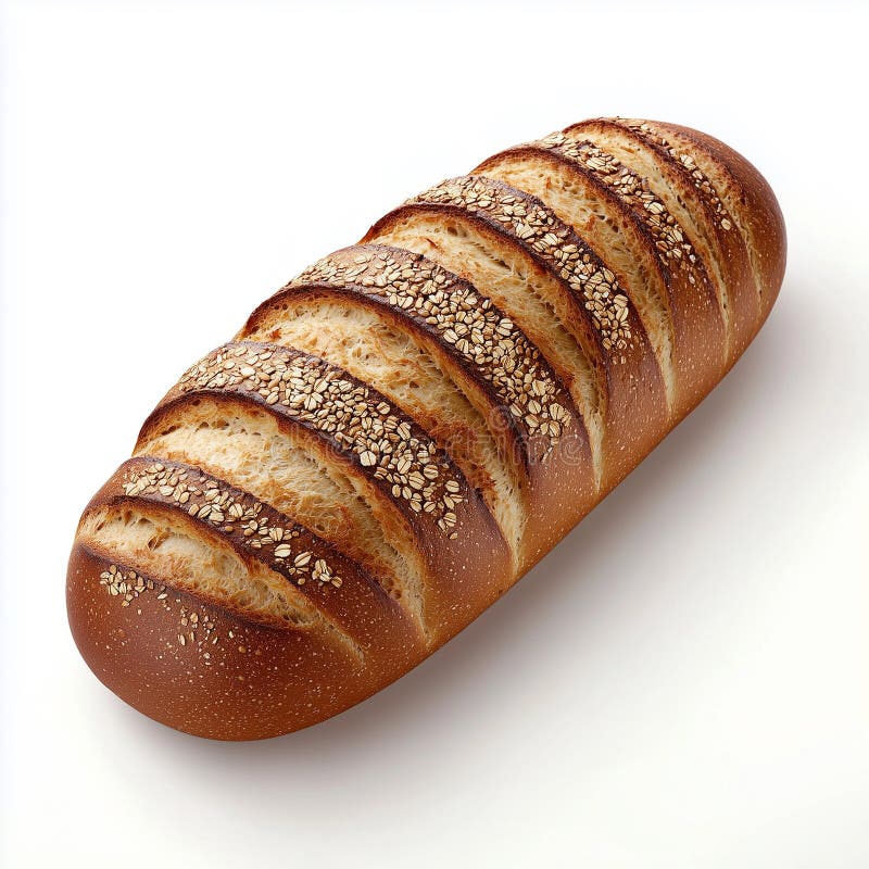 A Long Loaf of Bread with a Crusty Edge Stock Illustration ...