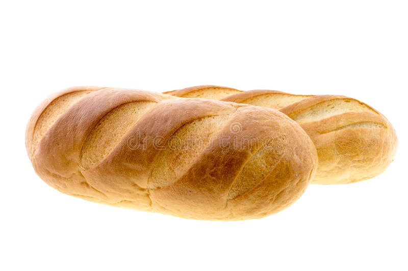 Long loaf bread isolated stock image. Image of crust - 77638661