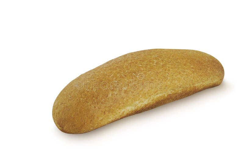 Long Loaf of Bread Isolated on White Background Stock Image - Image of ...