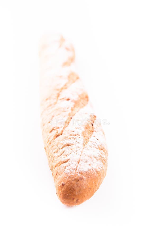 Long Loaf Isolated on White Stock Photo - Image of baker, copy: 183925580