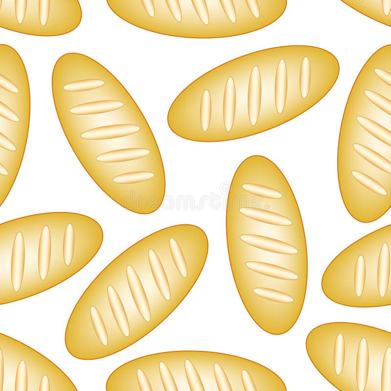 Long loaf seamless pattern stock vector. Illustration of vector - 107997438