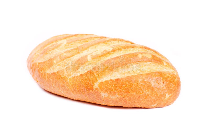 Long Loaf Stick (white Bread) Isolated on White Stock Image - Image of ...
