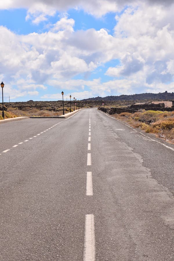 Long Lonely Road stock image. Image of horizon, road - 127959233
