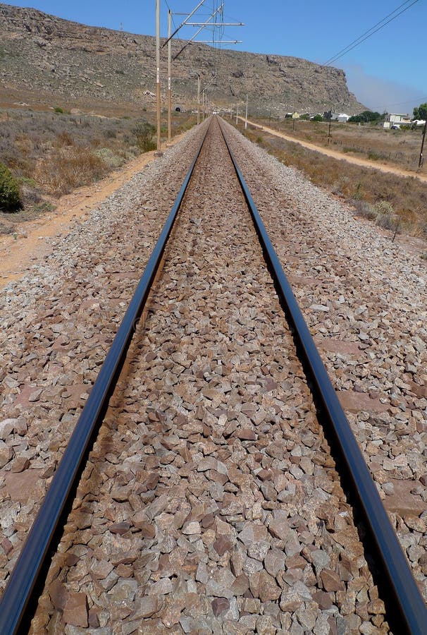 A Long and Lonesome Set of Railway Tracks Stock Image - Image of remote ...
