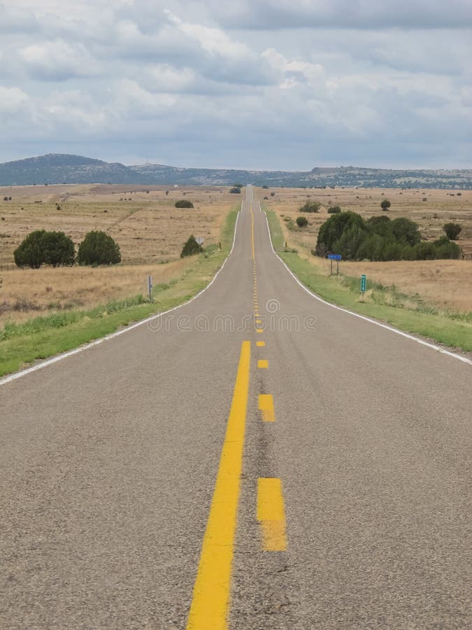 Lonesome Stretch of Highway Stock Image - Image of route, lonesome ...