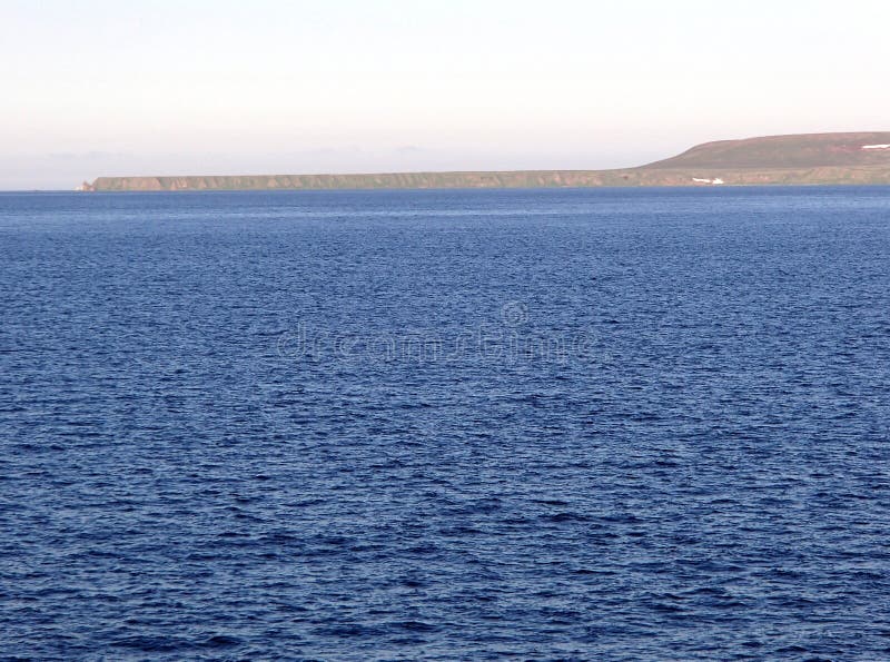 Long Low Cape in the Calm Sea Stock Image - Image of aleut, ecology ...