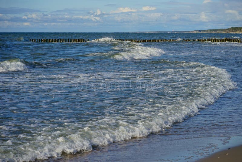 Long and Low Waves of the Baltic Sea Stock Photo - Image of seascape ...