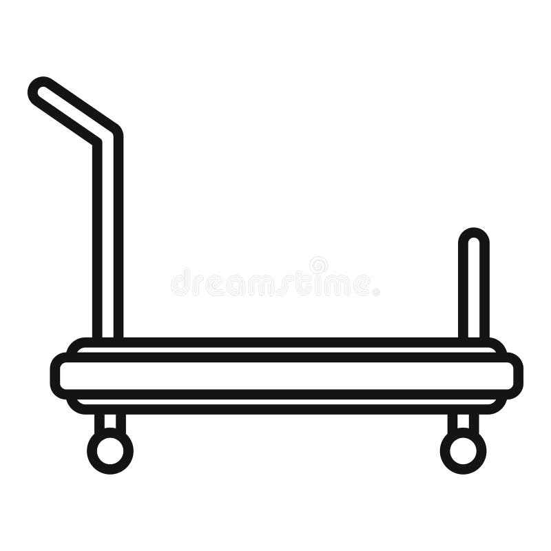 Long Luggage Trolley Icon Outline Vector. Support Help Stock ...