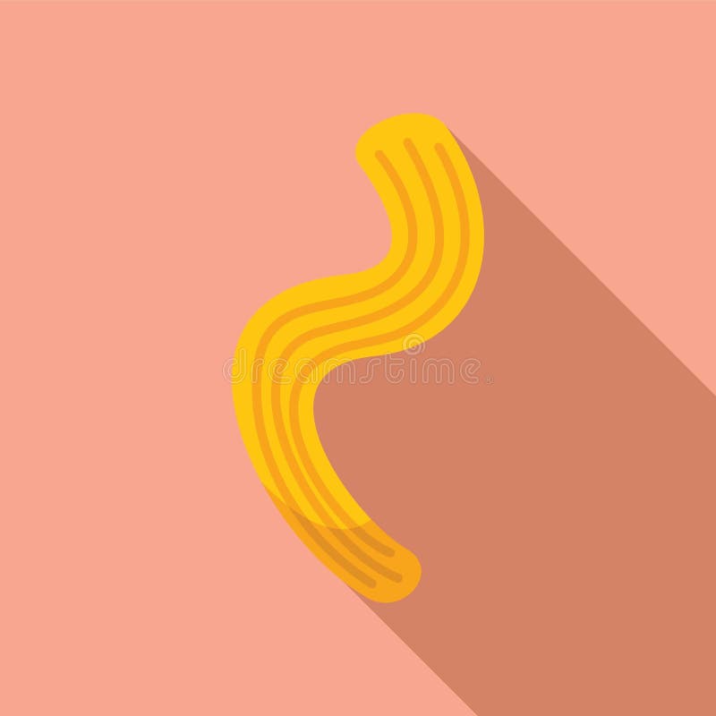 Long Macaroni Pasta Illustration Floating Over a Pink Background Stock ...