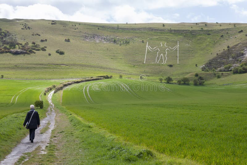 Long Man of Wilmington in England Editorial Photography - Image of ...