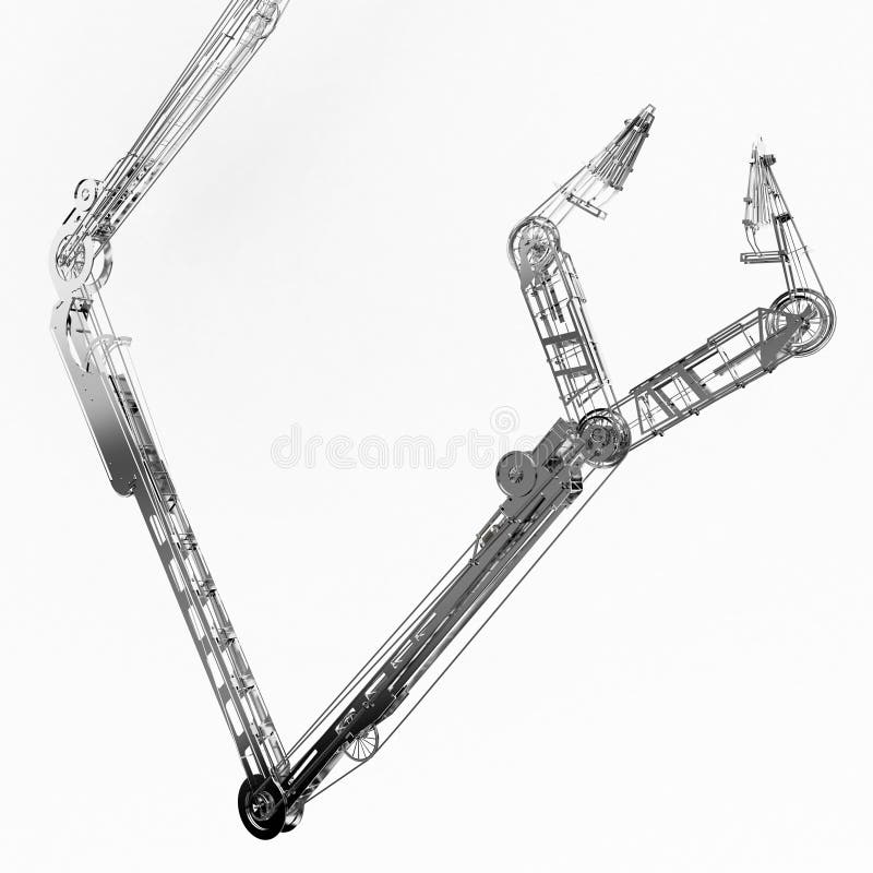 Long Mechanical Arm stock illustration. Illustration of intricate ...