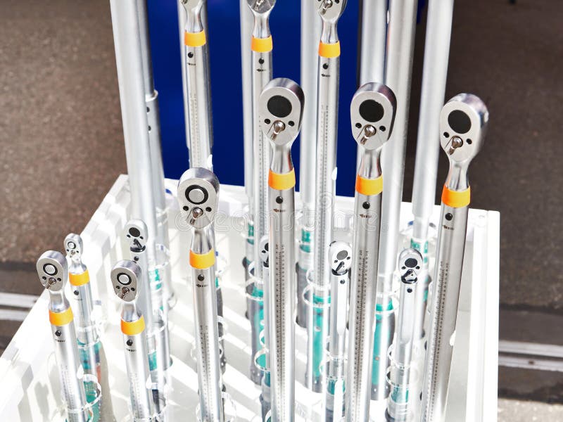 Long Metal Handles for Wrench Heads Stock Image - Image of silver ...