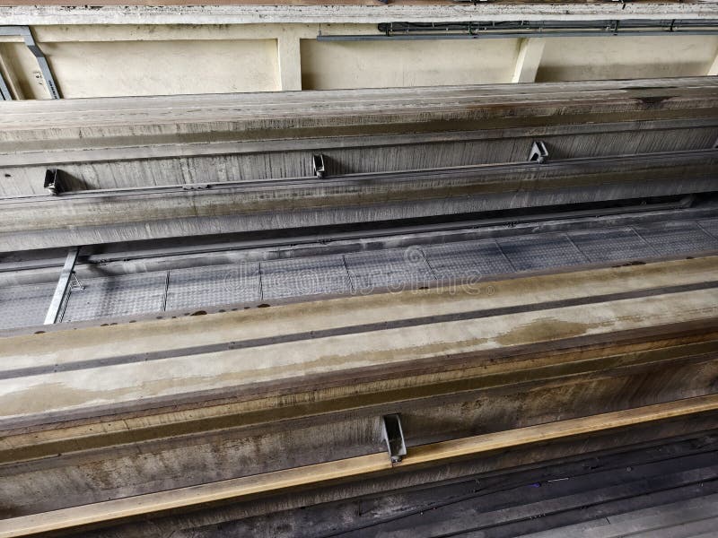 A Long Metal Train Tracks at a Monorail Station Stock Image - Image of ...