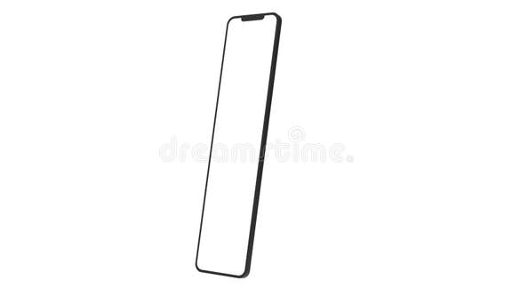 Long Mobile Phone Template Mockup. 3D Illustration Stock Illustration ...