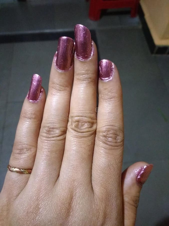 Long Nails and Shining Nail Polish Stock Image - Image of nails, polish ...