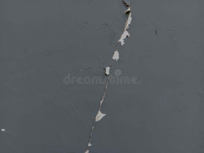 Long and Narrow Cracking, Splitting, Breakage in a Wall Stock Image ...