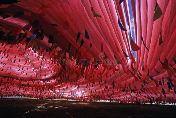 Long narrow flag in Tibet stock photo. Image of beauty - 6184848