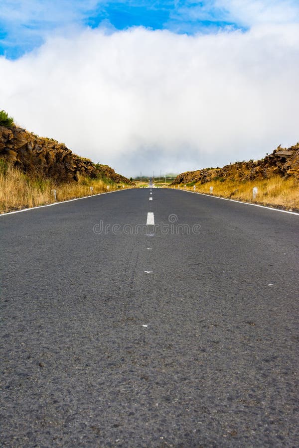 Long narrow road scenery stock photo. Image of environment - 79552302