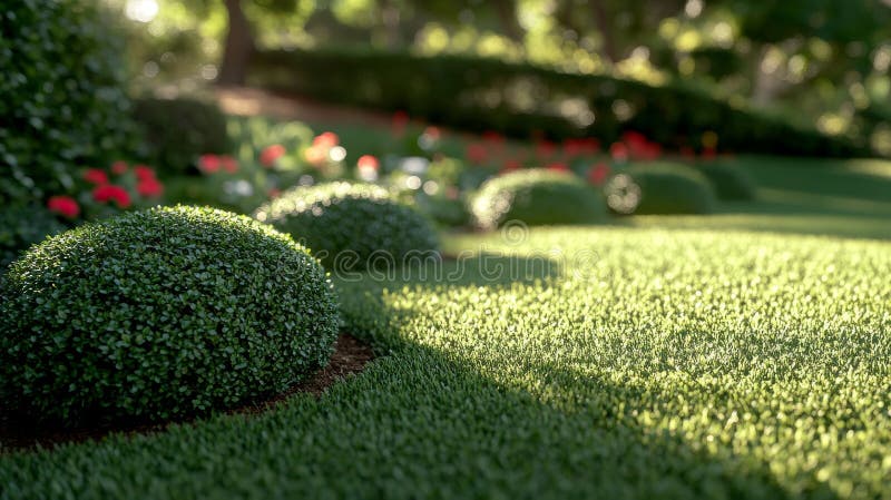 A Long and Neatly Trimmed Hedge, Composed of Cherry Laurel, Makes Up ...