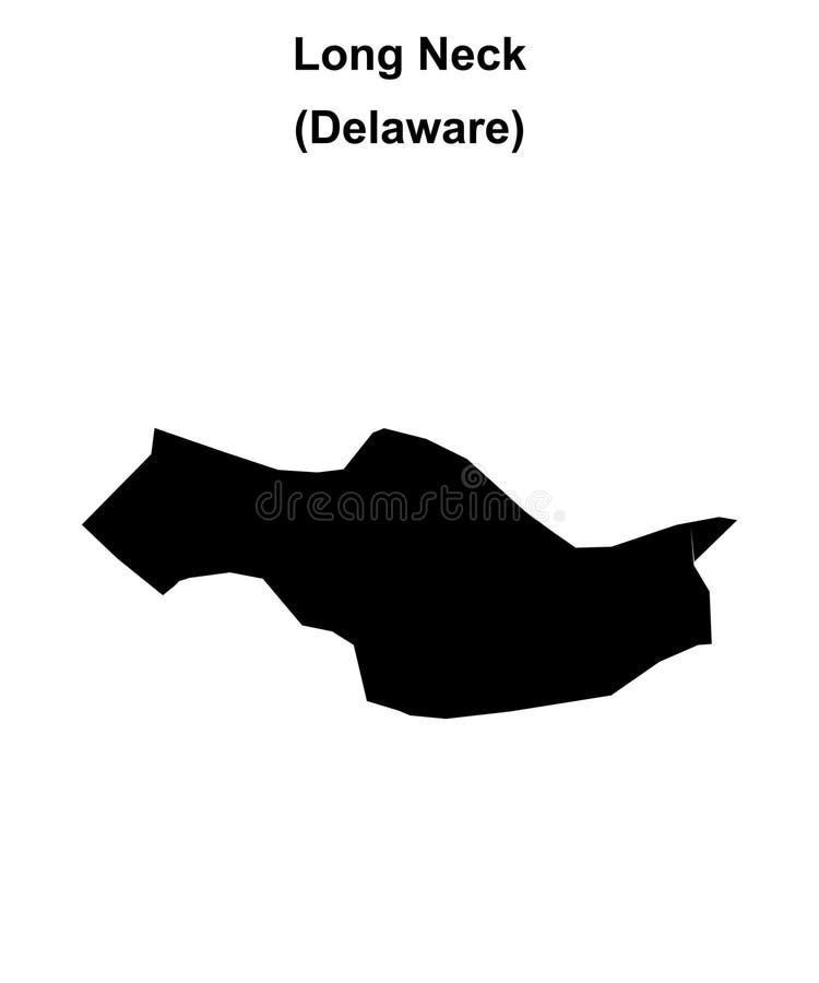 Long Neck outline map stock illustration. Illustration of territory ...