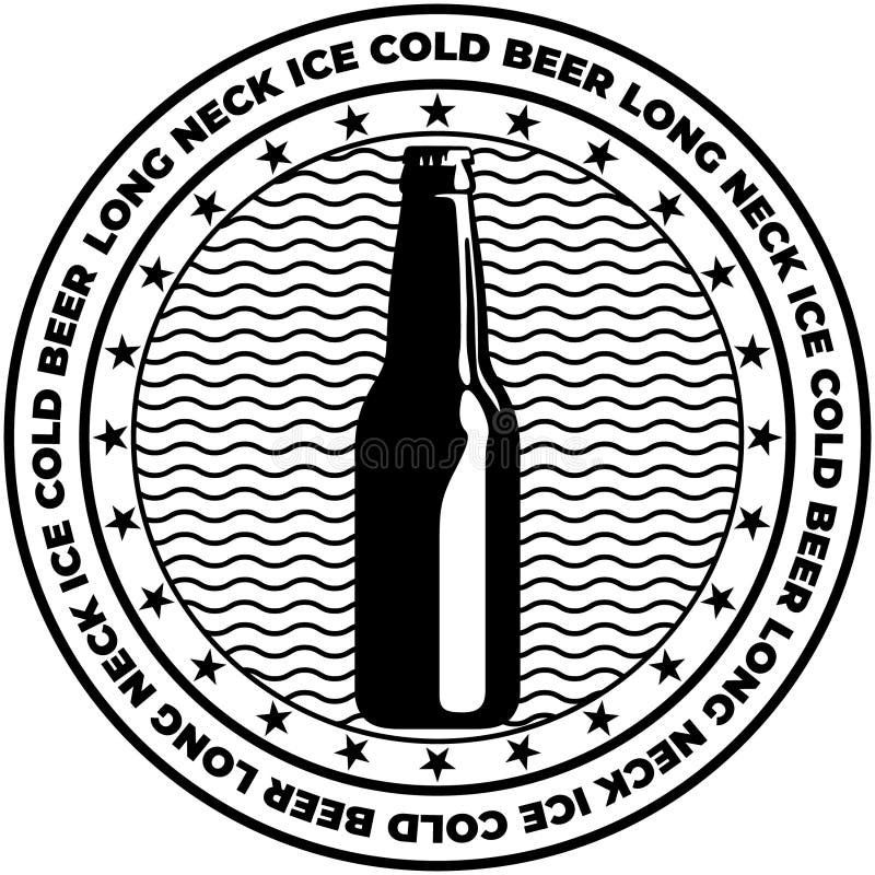 Long Neck Ice Cold Beer EPS Vector File Stock Vector - Illustration of ...