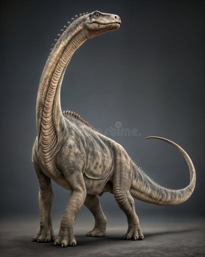 A long-necked dinosaur stock image. Image of realistic - 348225497