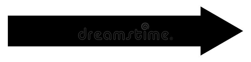 Long, Oblong Right Arrow, Cursor, Pointer Element, Shape Vector Graphic ...