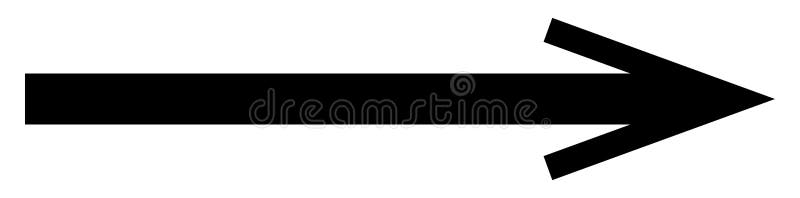 Long, Oblong Right Arrow, Cursor, Pointer Element, Shape Vector Graphic ...