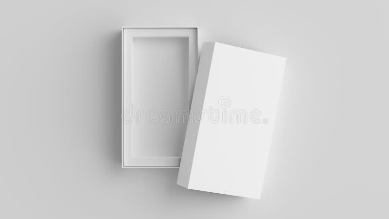 Long White Cardboard Box Mockup Stock Illustrations – 623 Long White ...