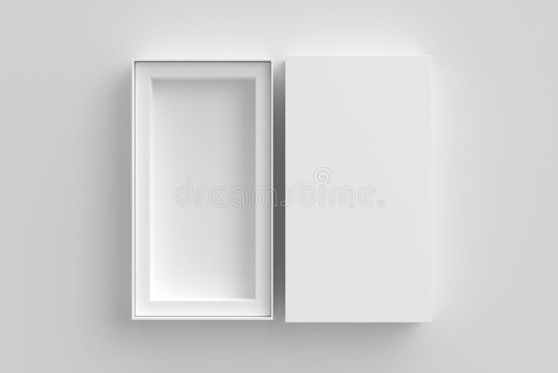 Long White Cardboard Box Mockup Stock Illustrations – 623 Long White ...