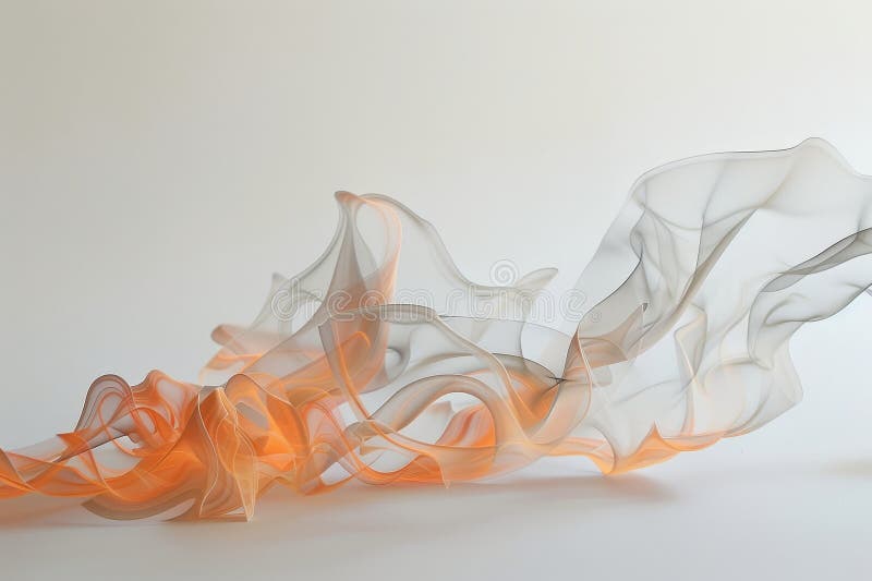 A Long Orange and White Streamer Stock Illustration - Illustration of ...