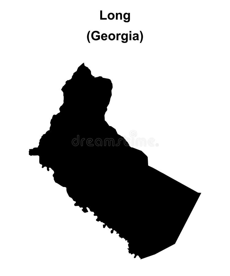 Long outline map stock vector. Illustration of cartography - 357893012