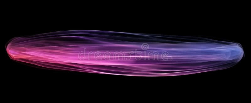 A Long, Oval Shape of Pink and Purple Light on a Black Background Stock ...