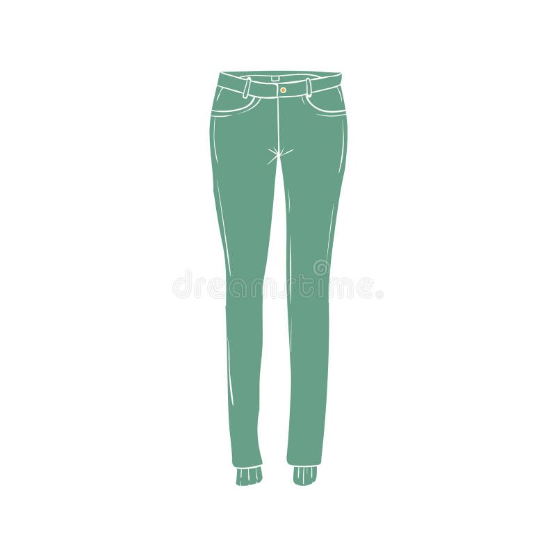 Long Pants Chinos Template Clip Art Stock Vector - Illustration of ...