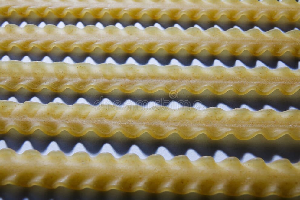 Long Pasta with a Wavy Edge Discard the Shadow Forming a Beautiful ...