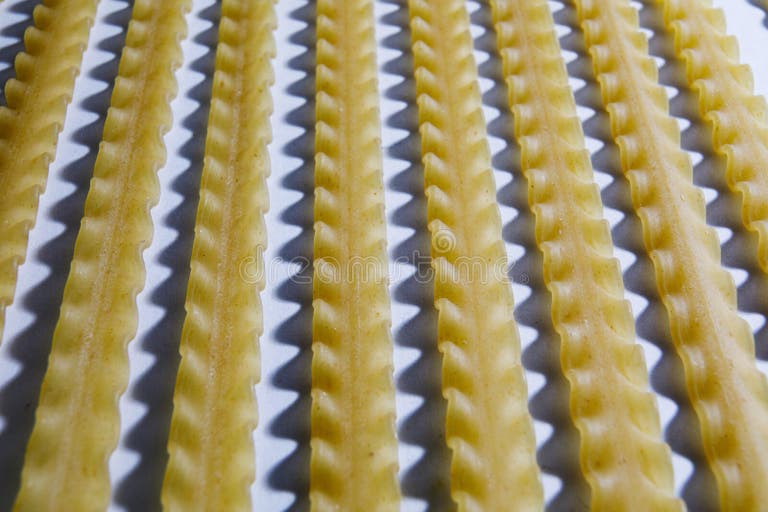Long Pasta with a Wavy Edge Discard the Shadow Forming a Beautiful ...