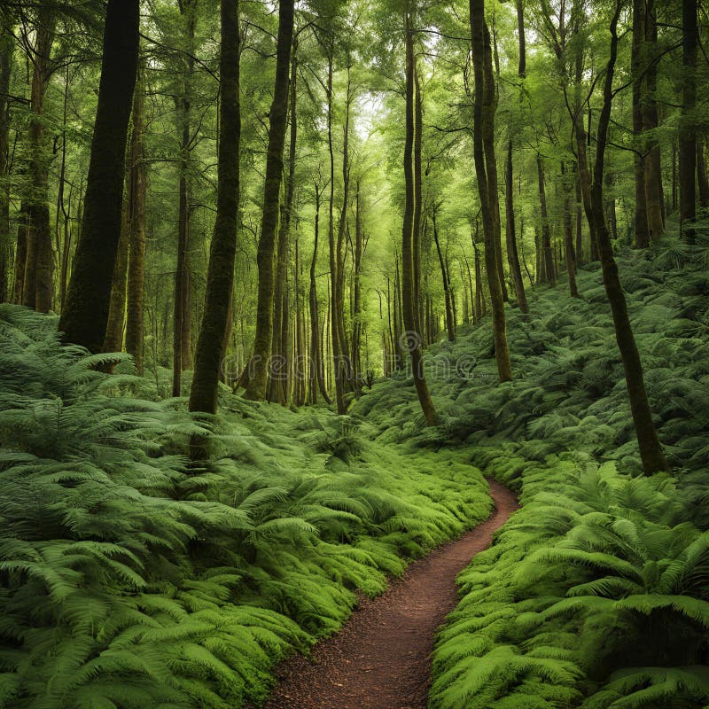 A long path in a wood stock image. Image of tree, wood - 325060391