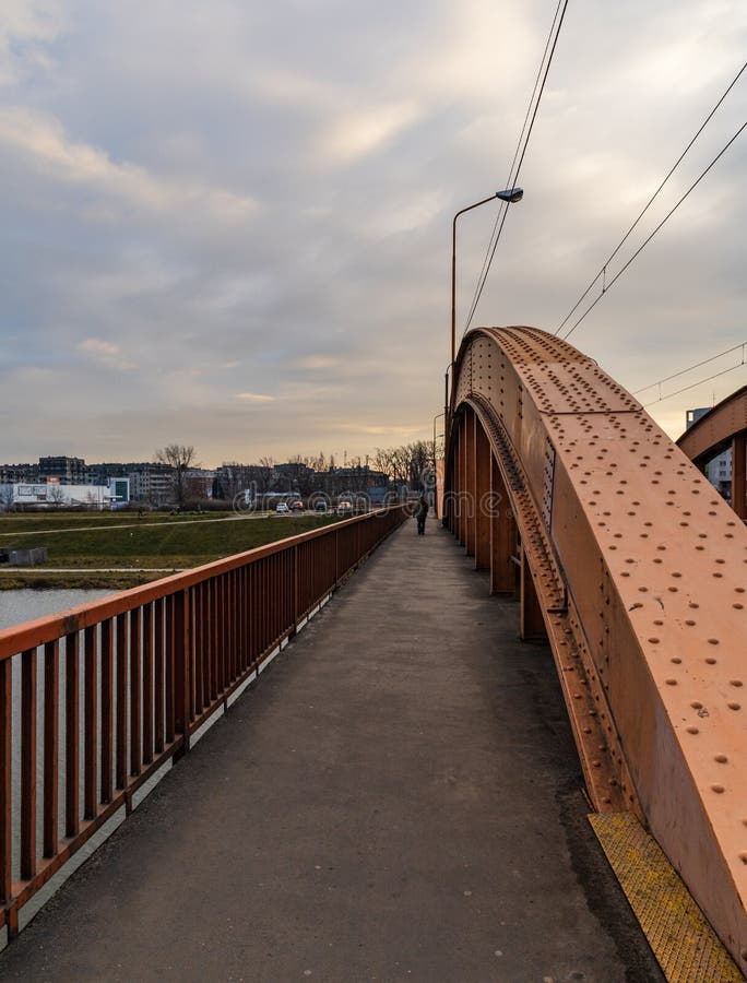 Long Pathway between Barriers on Old Bridge Editorial Stock Photo ...